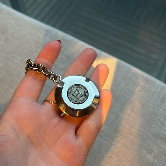 Fendi | Accessories | Authentic Fendi Italy Ff Logo Silver Tone ...